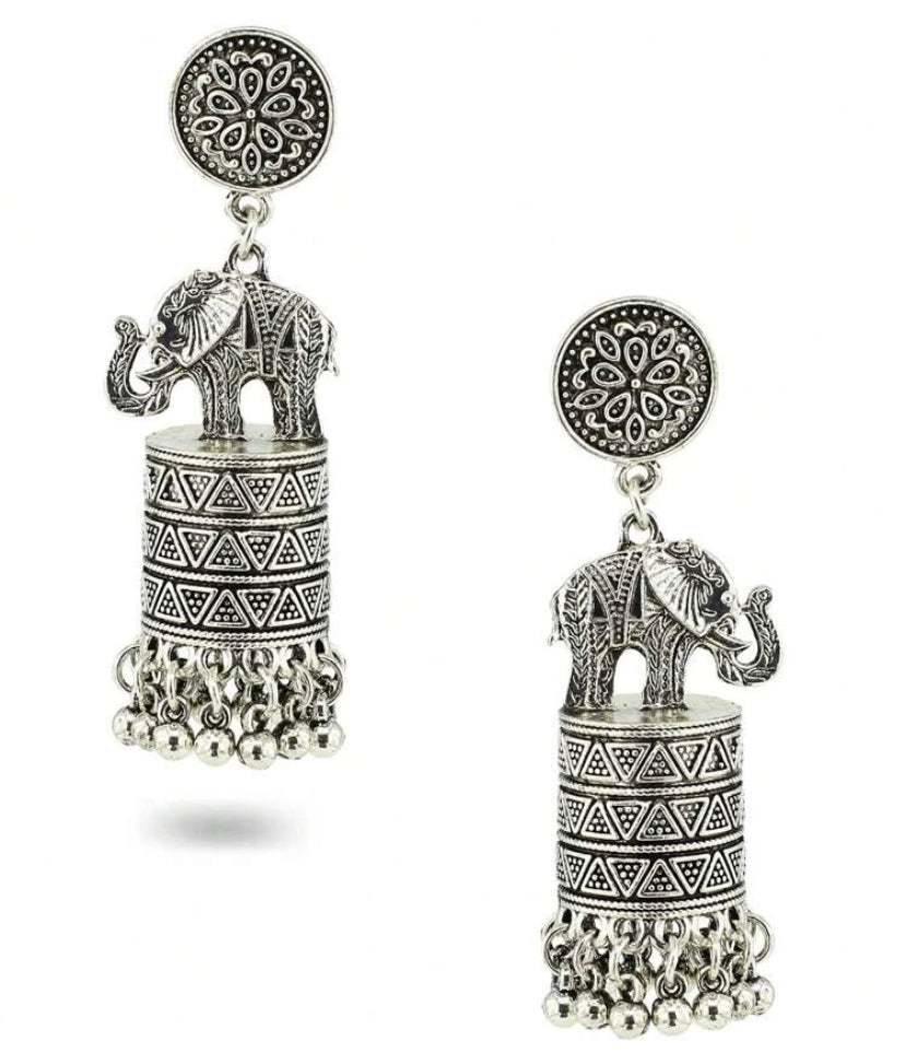 Elegant silver and gold plated tassel earrings – sonyshabeauty